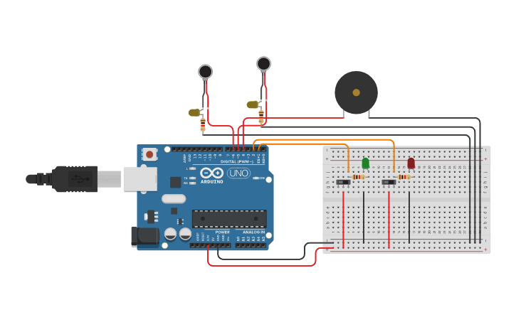 Circuit Design Adaptive Drowsiness Detection System Tinkercad