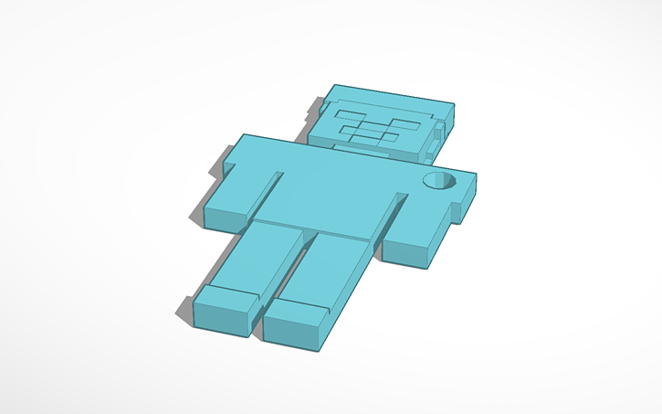 3d Design Steve Keyring Tinkercad