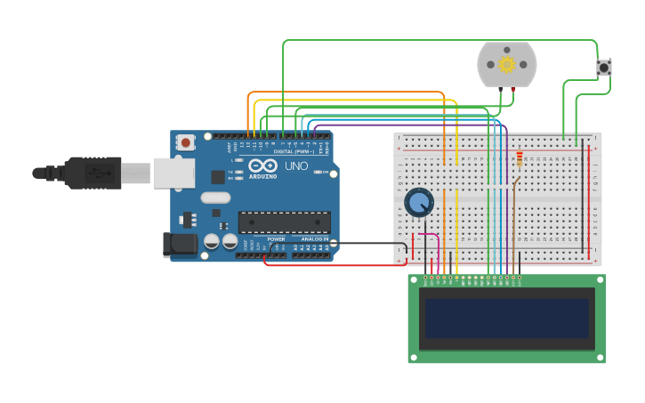 Circuit design Servo Motor With Lcd Arduino - Tinkercad