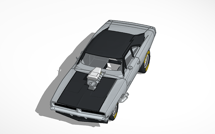 3D design 69 dodge charger dragster - Tinkercad