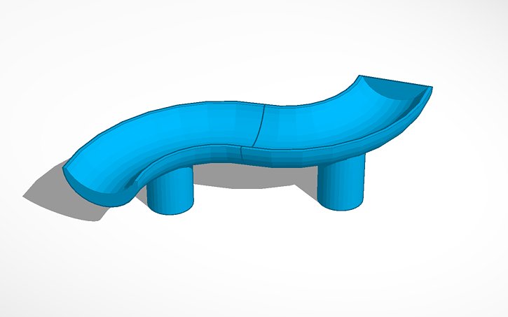 3D design Channel curved - Tinkercad
