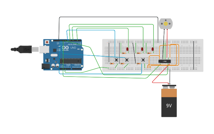 Circuit design elevador | Tinkercad