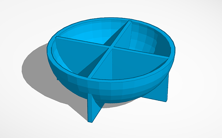 3D design FOUR PART BOWL - Tinkercad