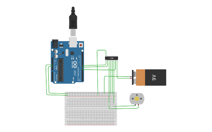 Circuit Design Direction Control Of Dc Motor Tinkercad