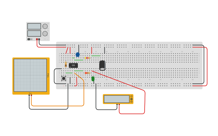 Circuit design monoestable lm555 | Tinkercad