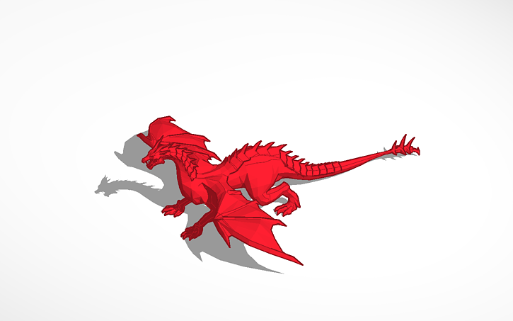 3D design dragon - Tinkercad