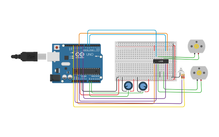 Circuit Design Copy Of Arduino Dc Motor Pwm H Bridge Fwd Rev Switch Tinkercad