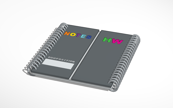 3D design Dual Spiraled Notebook - Tinkercad