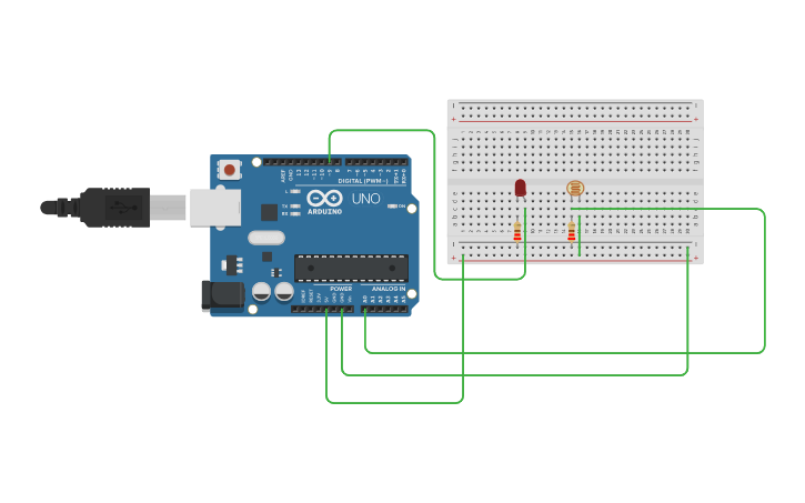 Circuit design LIGHTSENSOR AND SERIAL MONITOR - Tinkercad