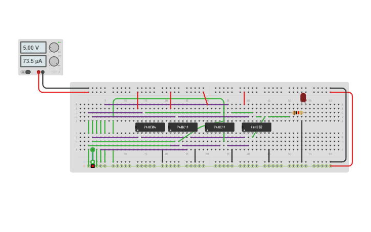 Circuit Design 4 1 Multiplexer 19070123038 Tinkercad