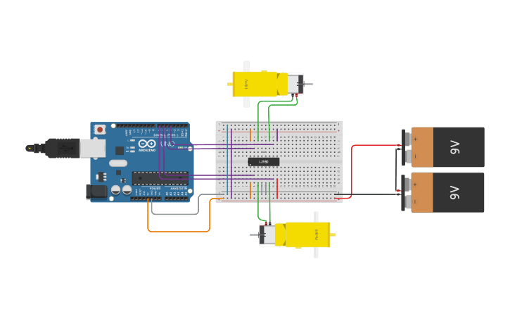 Circuit design Copy of programa en el simulador online con Arduino UNO | Tinkercad