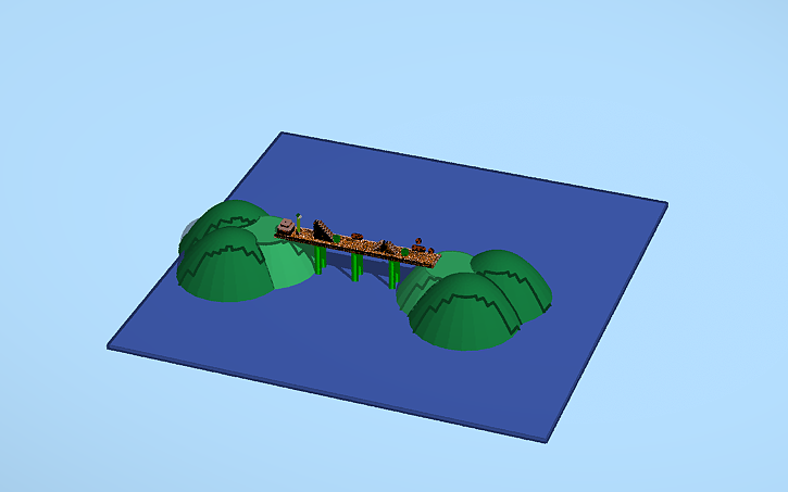 3D design Mario Bridge - Tinkercad