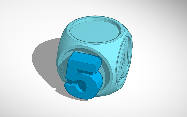 3D design Lesson: Die on the workplane result | Tinkercad