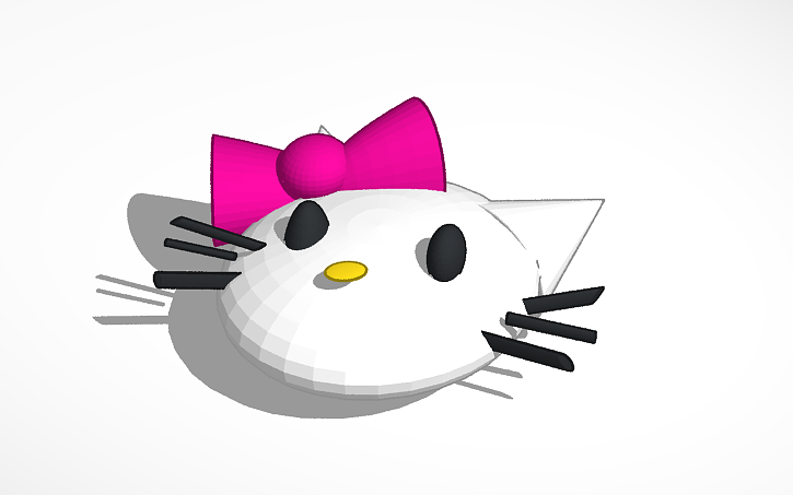 3D design Hello Kitty - Tinkercad