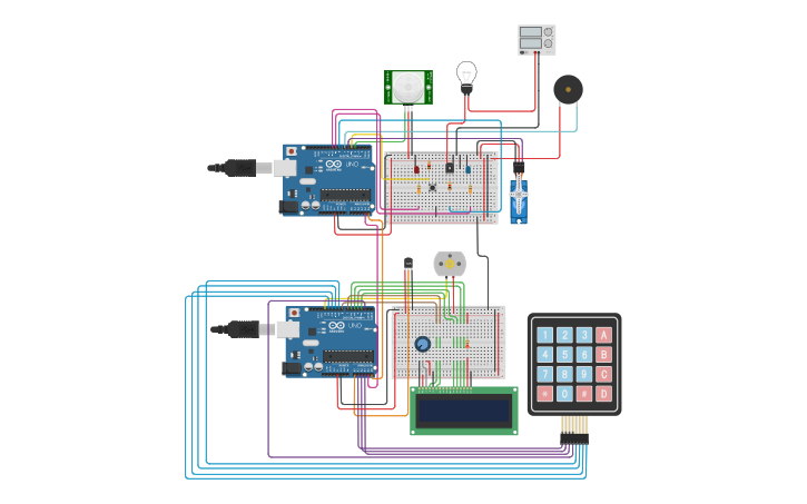 Circuit design Anti theft project - Tinkercad