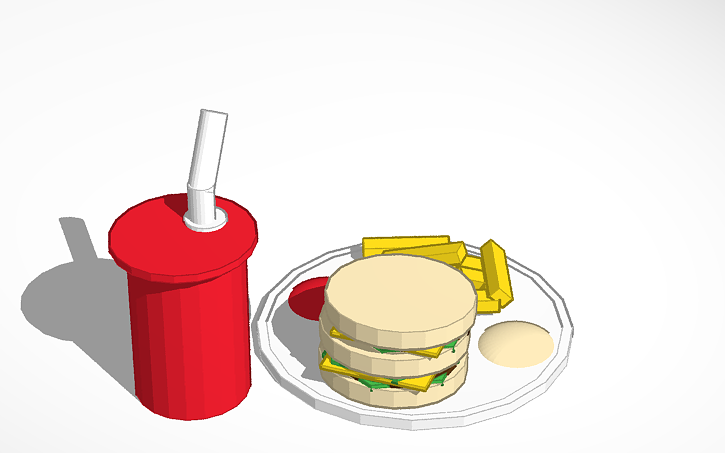 3D design Fast Food | Tinkercad