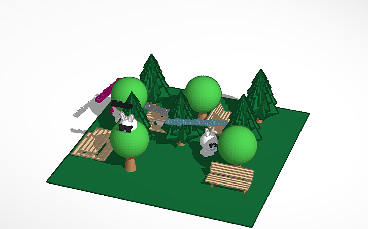 3D design Hide and Seek In the Park - Tinkercad