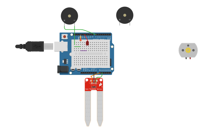 Circuit design Water Alarm and aver 7 day - Tinkercad
