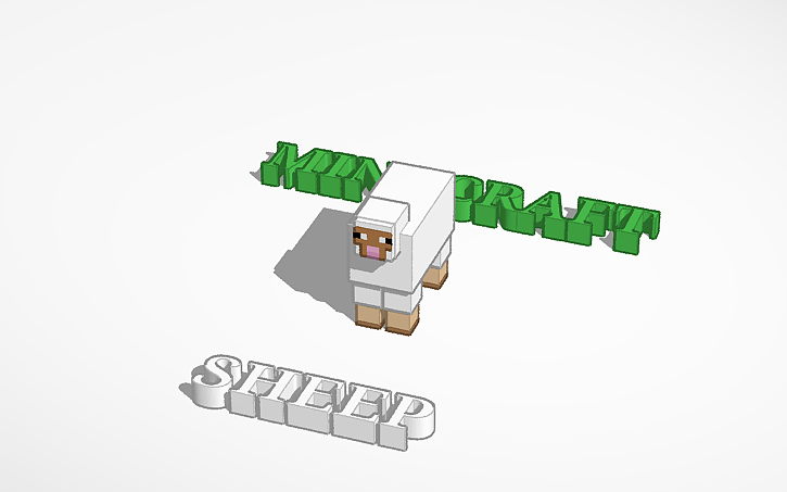 3D design Minecraft Sheep - Tinkercad