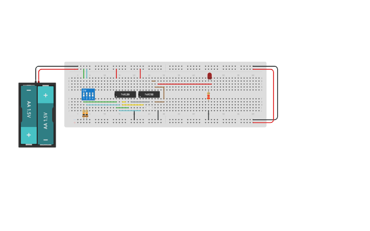 Circuit design XNOR GATE(VERIFICATION) USING NAND GATE - Tinkercad