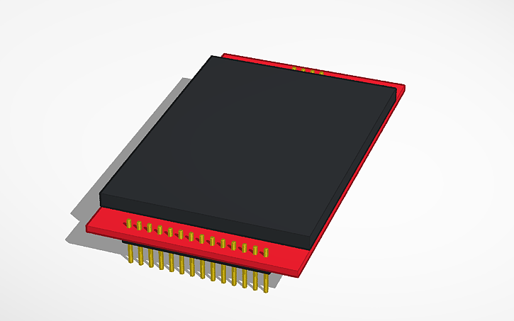 3D design LCD TFT 2.8" - Tinkercad