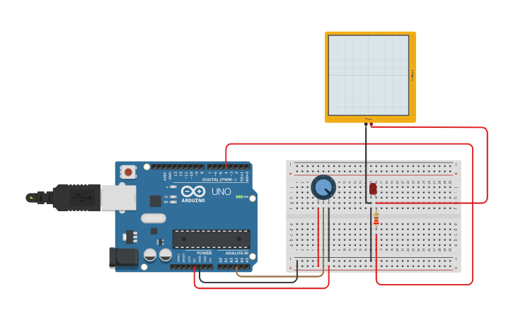 Circuit Design Controlling Of Led Using Potentiometer At Level 5