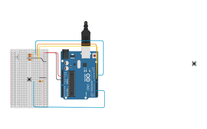 Circuit design lectura de boton - Tinkercad