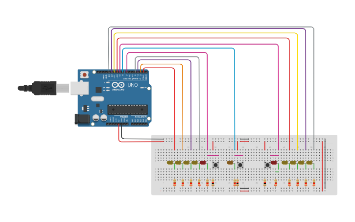 Circuit design Juan Jose Pinzon Arduino y texto - Tinkercad