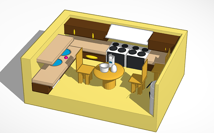 3D design kitchen - Tinkercad