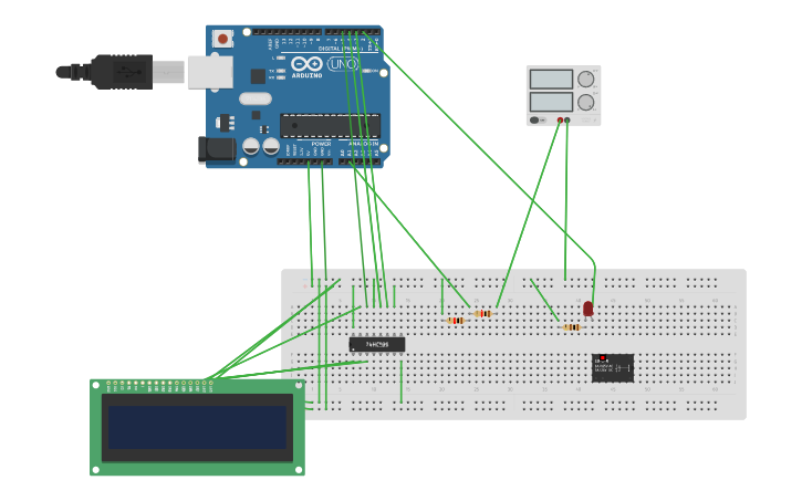 Circuit design Voltmetre Arduino - Tinkercad