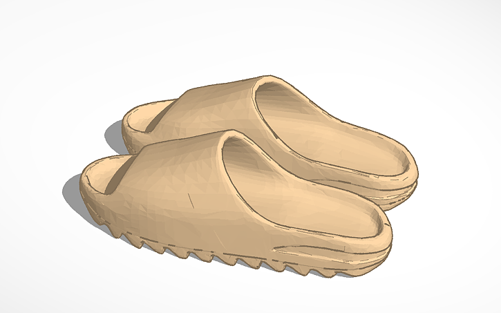 3D design Yeezy Slides | Size 7.5 - Tinkercad