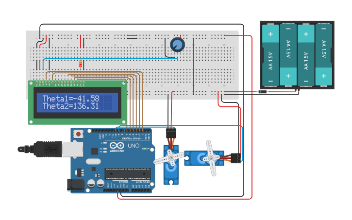 Circuit design SCARA | Tinkercad