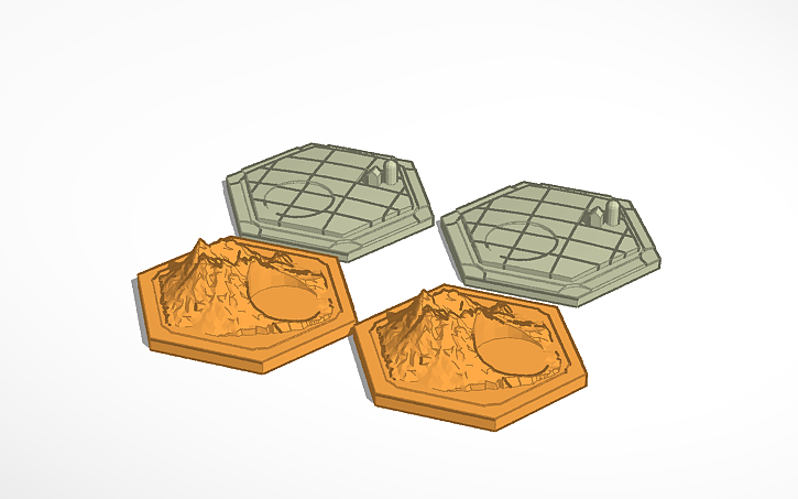 3D design Catan Tiles - Tinkercad