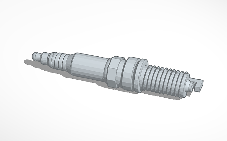 3D design spark plug - Tinkercad