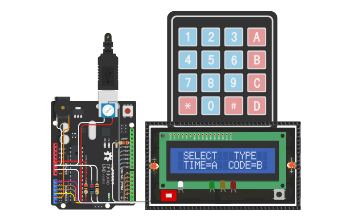 Circuit Design Time Countdown Tinkercad