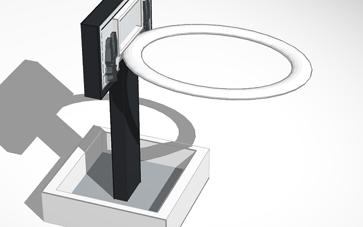 3D design mini basketball hoop - Tinkercad