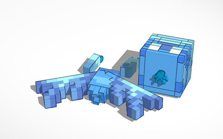 3D design buildable Allay Minecraft - Tinkercad