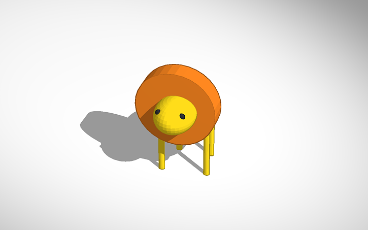3D design lion - Tinkercad