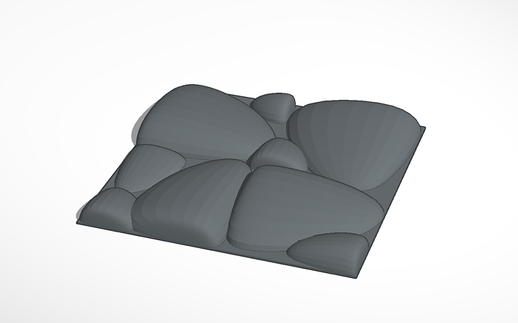 3D design Stones Tile - Tinkercad