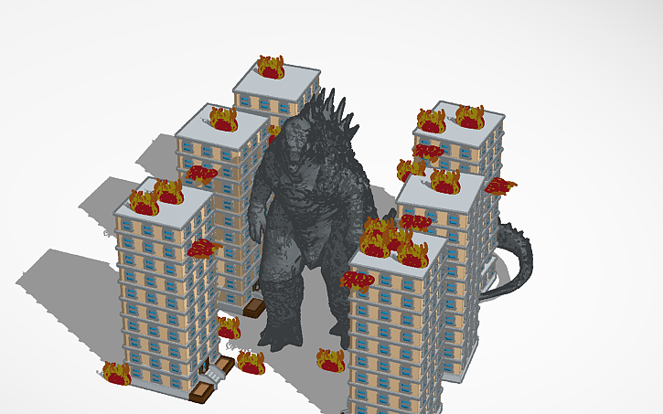 3D design Godzilla - Tinkercad