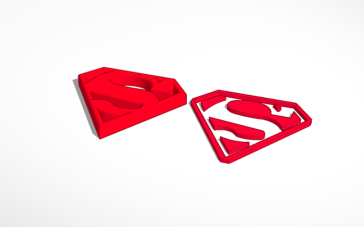 3D design Superman Logo | Tinkercad