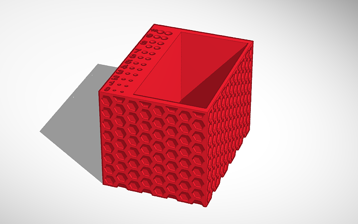 3D design Honeycomb Knitting Needle Case - Tinkercad