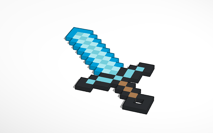 3D design Minecraft knife | Tinkercad