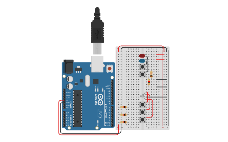 Circuit Design Max Dowdall Circuits Lesson 3 Pushbuttons Tinkercad