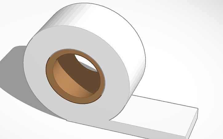 3D design Toilet Paper - Tinkercad