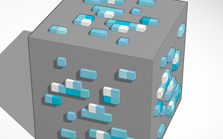 3D design minecraft diamond ore - Tinkercad