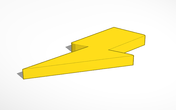 3D design Lightning Bolt - Tinkercad