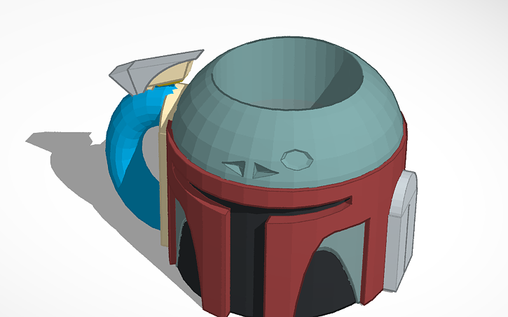 3D design Boba Fett Mug - Tinkercad