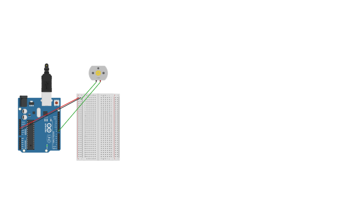 Circuit Design Servomotor Movimiento Continuo Tinkercad