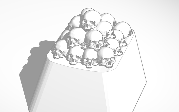 3D design Pile o' skulls keycap - Tinkercad